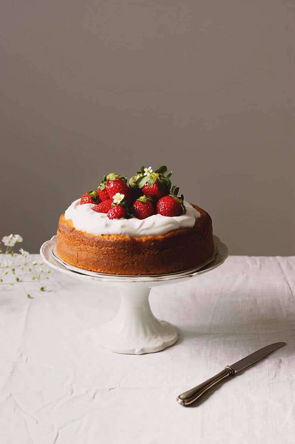 Bizcocho de fresas y yogur - Muy jugoso