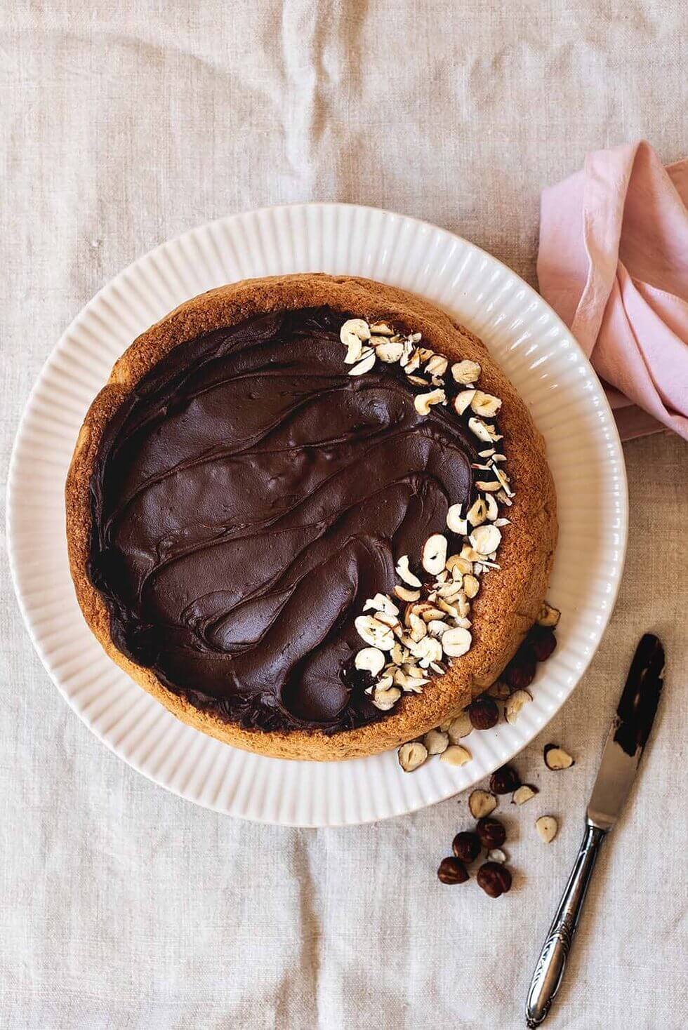 Bizcocho de avellanas y chocolate - Sin gluten