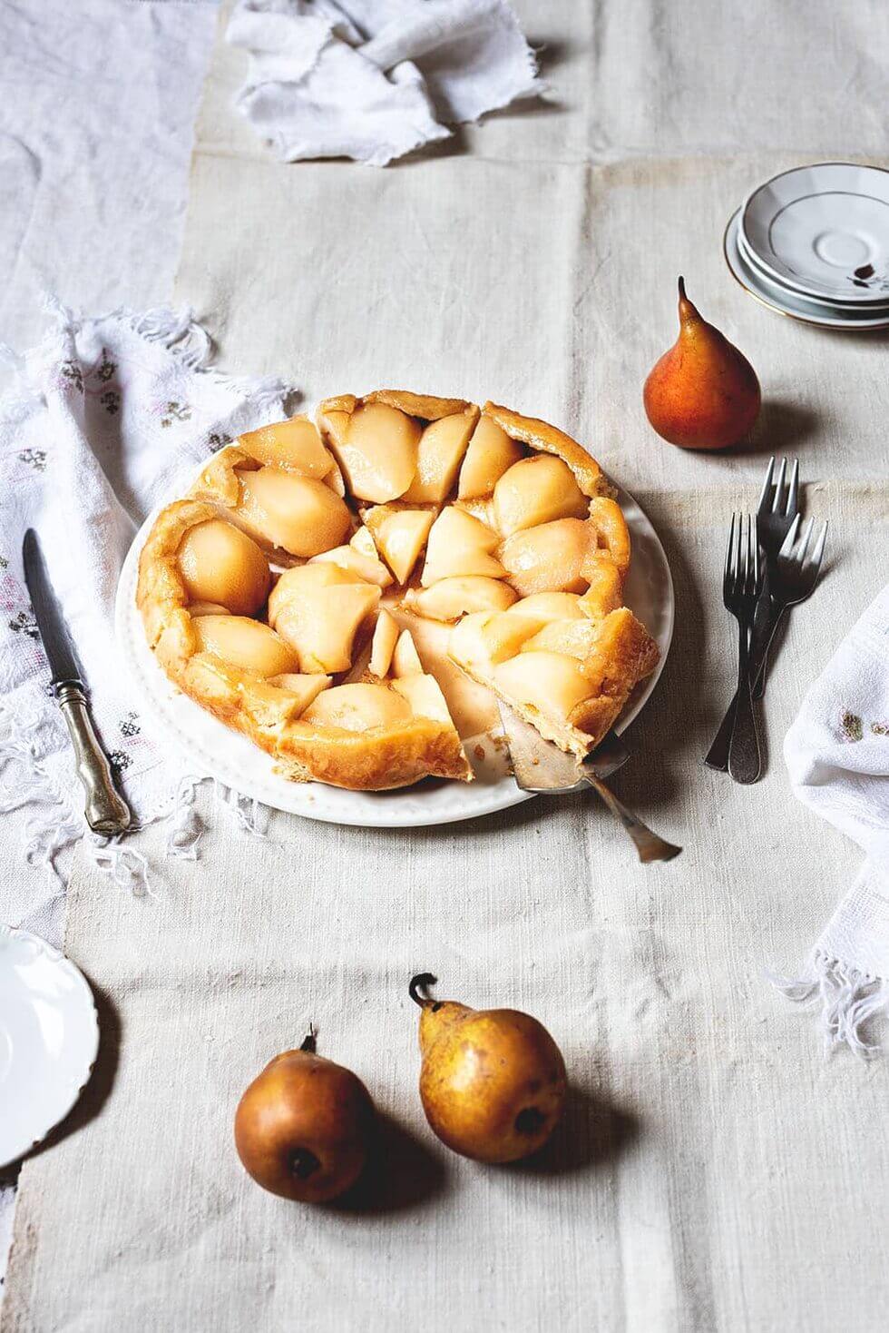 Tarta Tatin de peras - Tarta de peras al revés